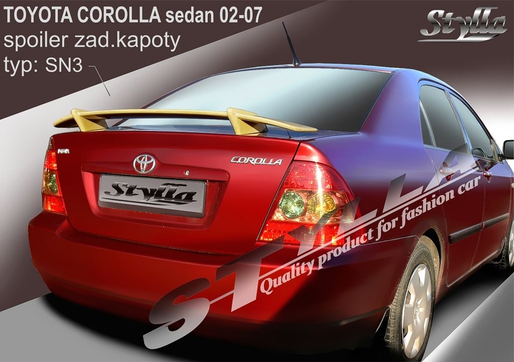Spoiler na kapotu, Toyota Corolla IX, 2002-2007